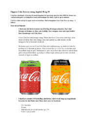 Opgave Cola Zero ny smag, kapitel 38 og 39