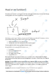 Hvad er en funktion | Matematik noter