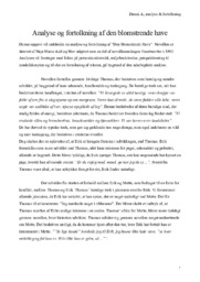 Analyse og fortolkning af den blomstrende have