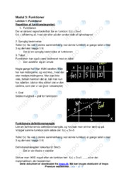 Funktioner | Noter Matematik