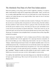 The Absolutely True Diary of a Part-Time Indian analysis